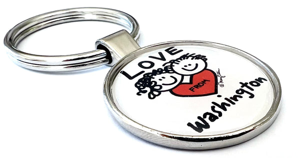 Washington DC Keychain Love From Faces - Fifth Avenue Manufacturers
