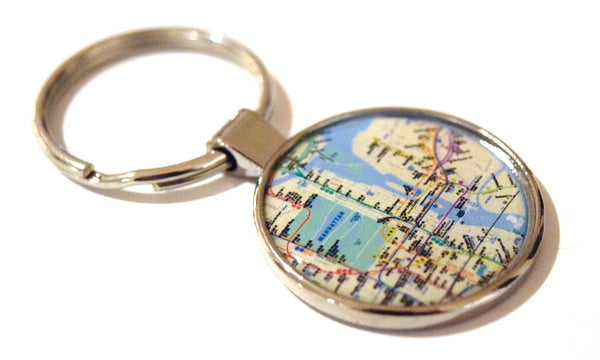 MTA Subway Map NY Dome Keychain - Fifth Avenue Manufacturers