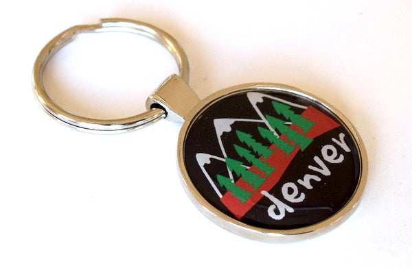 Denver Colorado Keychain Mountains - Fifth Avenue Manufacturers