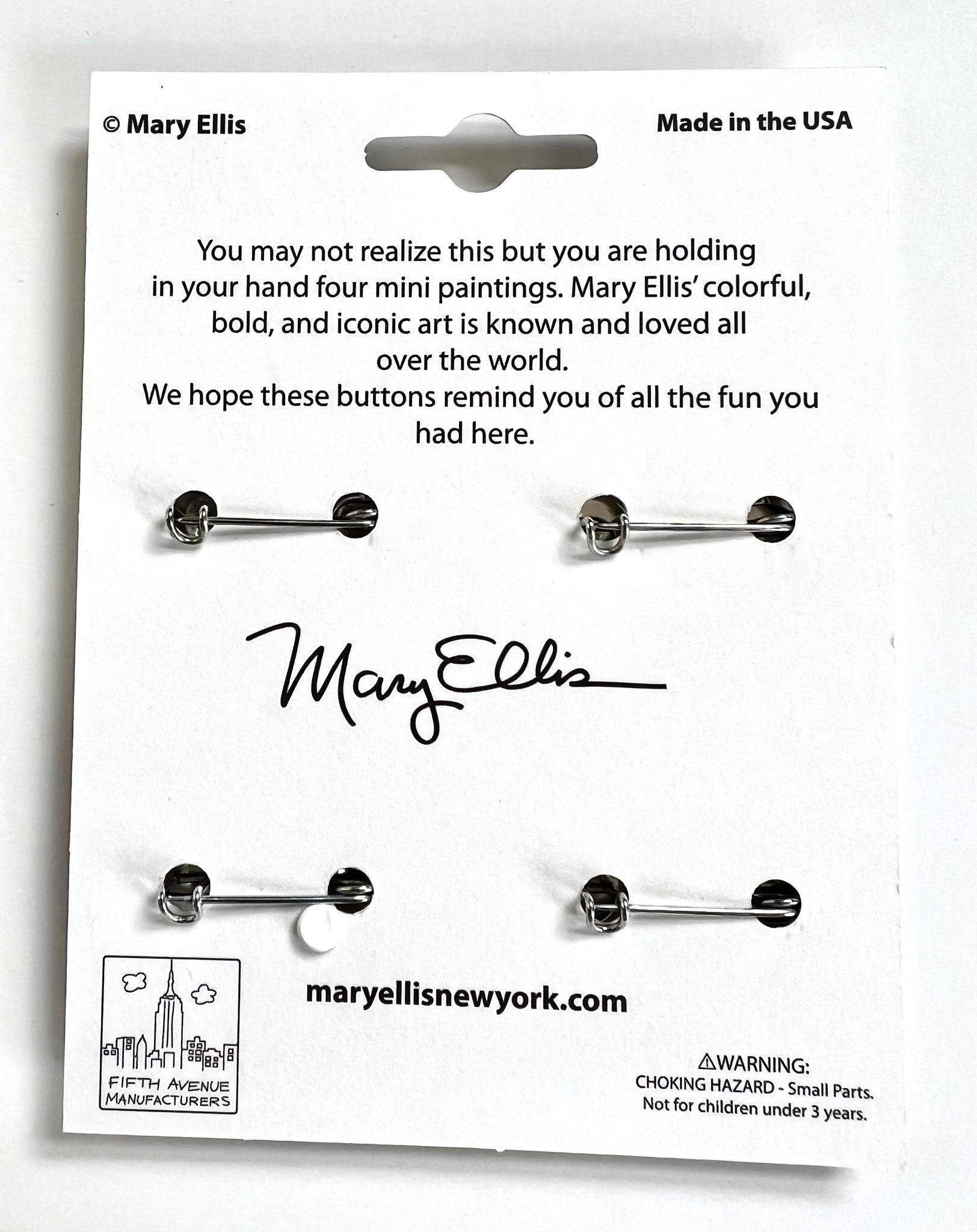 New York Button Set of 4 Cannabis Marijuana Pins - Fifth Avenue ...