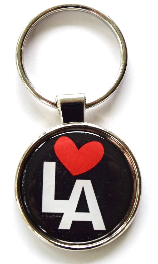 Los Angeles Keychain Heart Black - Fifth Avenue Manufacturers
